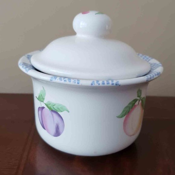 Pfaltzgraff | Dining | Pfaltzgraff Sugar Bowl Fruits Pattern Hopscotch | Poshmark